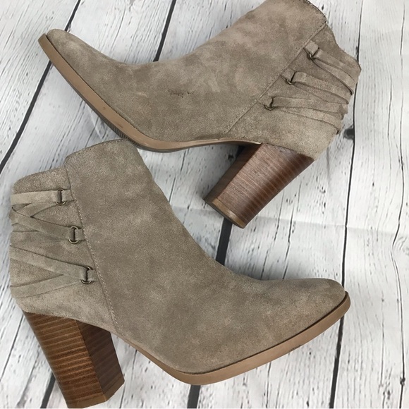 Shoes | Carly Stacked Heel Boot Franco Fortini Sueded Leather | Poshmark